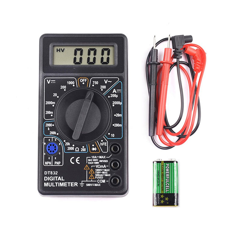 Professional DT830B DT832 Digital Multimeter with Durable Black Casing
