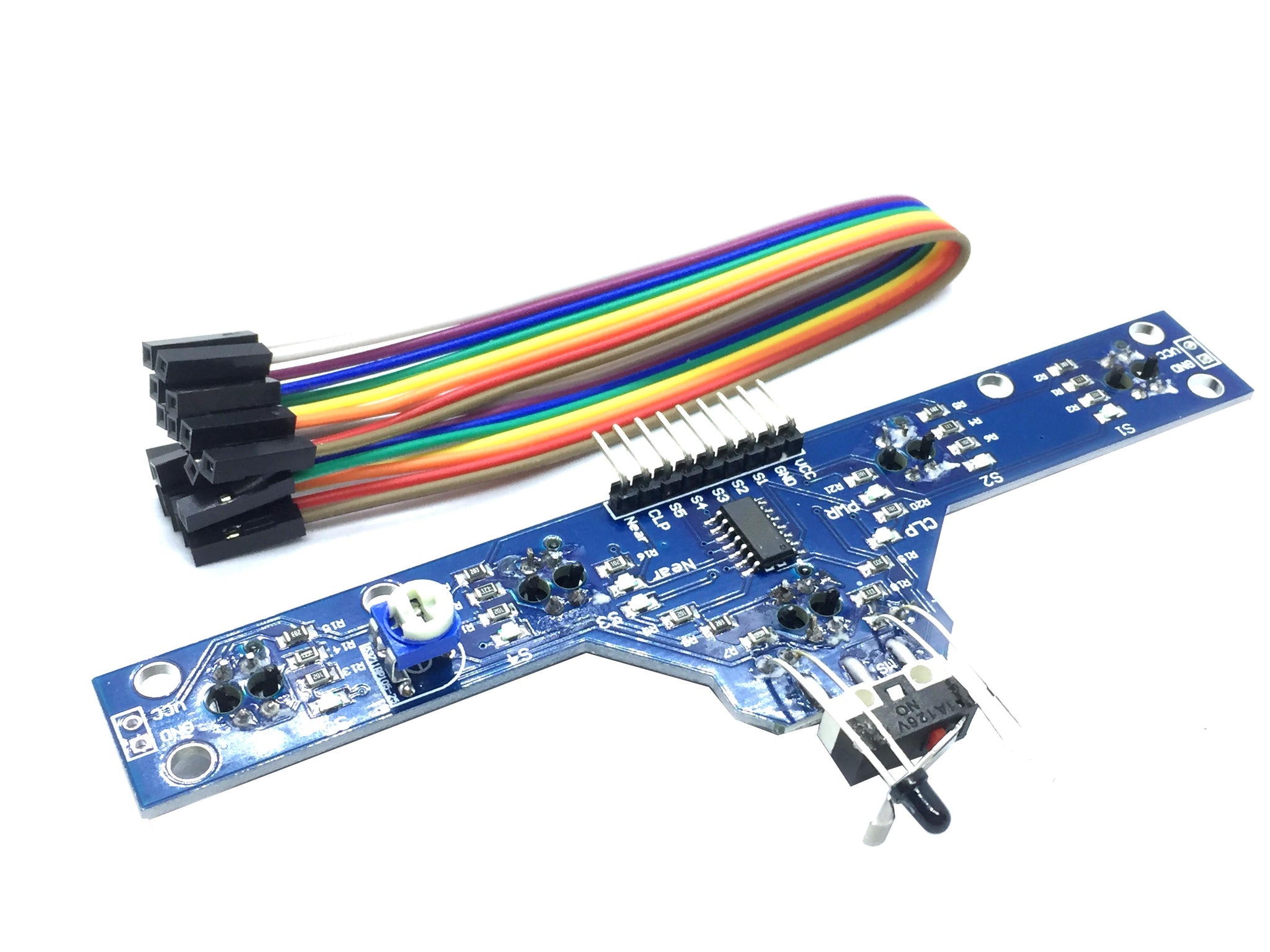 Line Tracking Sensor 5 Channel Module with Obstacle and Bump Sensor ...