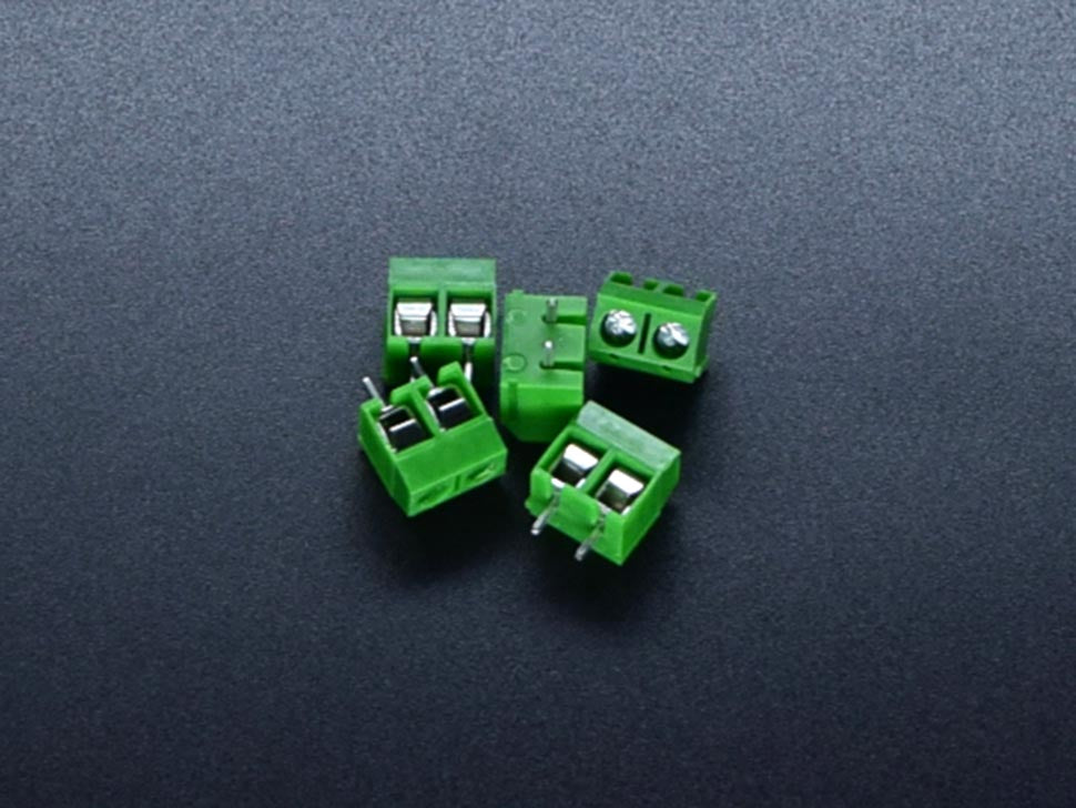 Screw Terminals 2Pin 5mm Pitch Green | Circuitrocks